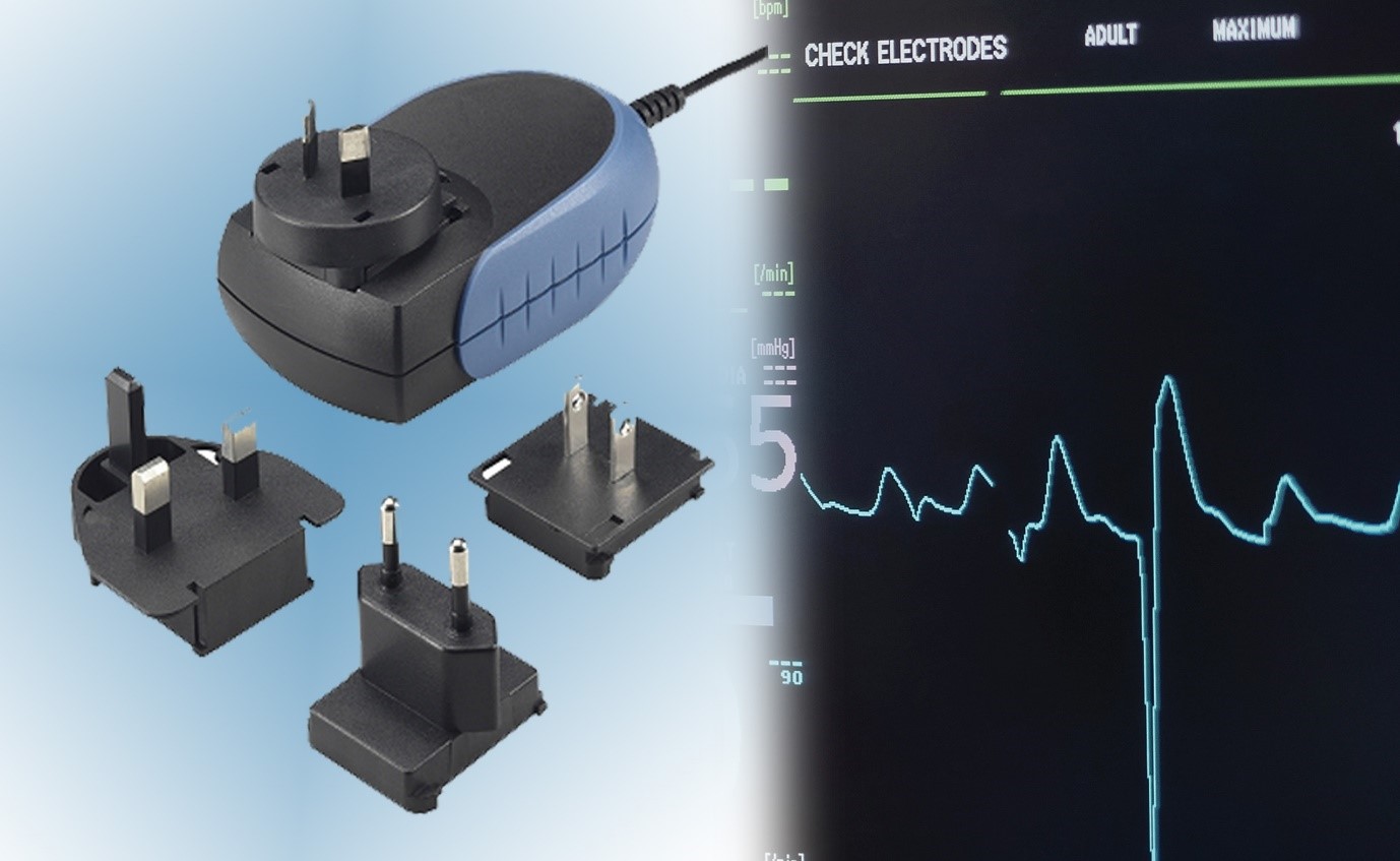 30W Interchangeable Plug Adapter comply with Medical standards and ...